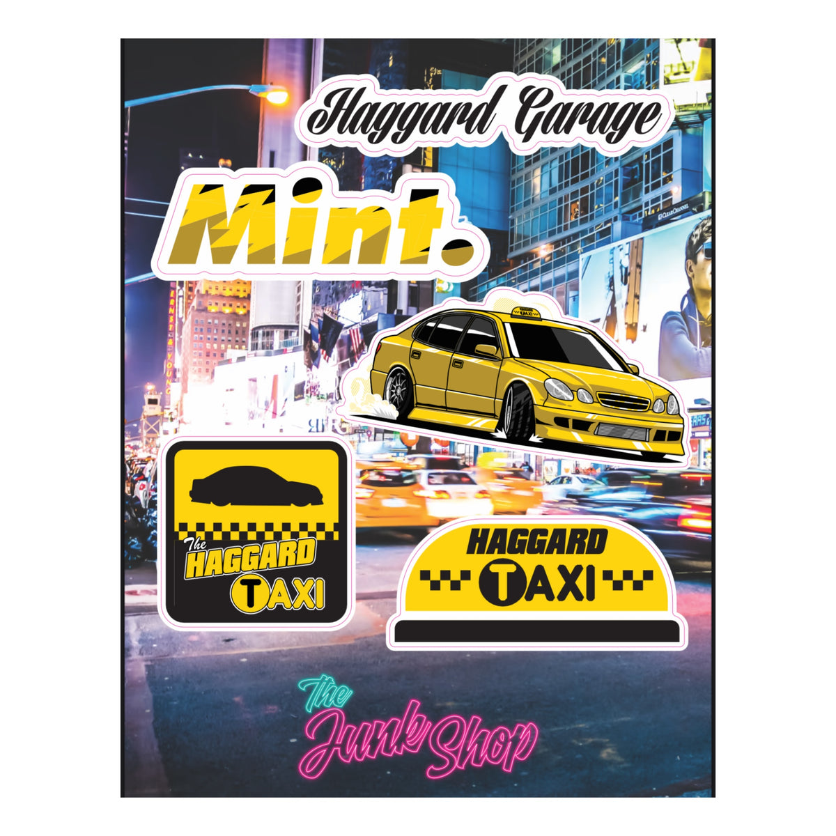 HAGGARD TAXI STICKER SHEET – junk4lessdotnet